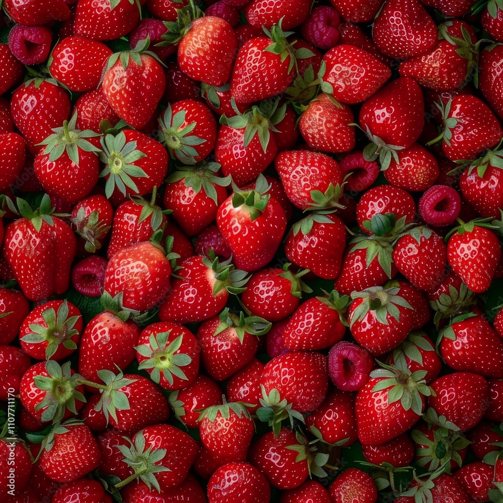 Garden strawberry texture background, strawberry fruits pattern, many ...