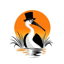 Vintage Dapper Pelican Free Stock Photo - Public Domain Pictures