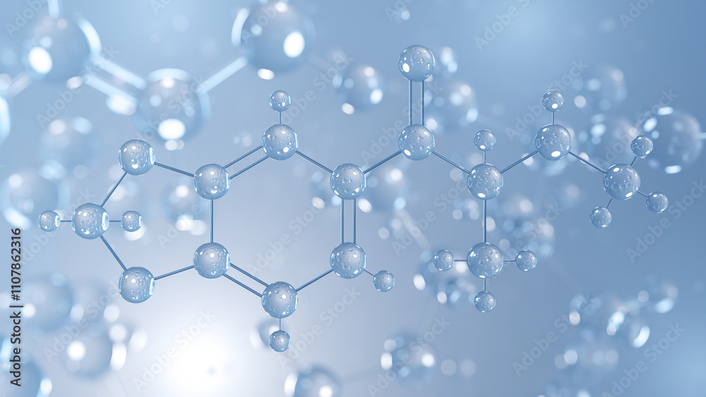 methylone molecular structure 3d, cns stimulant, structural chemical ...