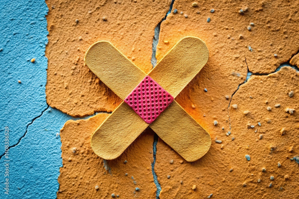 Botched Construction, Band-Aid Wall Crack, Concealed Defect, Repair ...