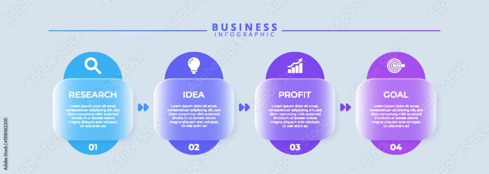 Infographic labels with icons and 4 options or steps. Suitable for ...
