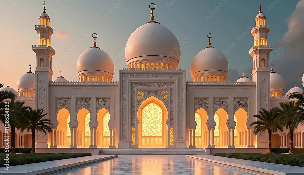 Beautiful islamic architecture design of mosque, ramadan, eid, masjid ...