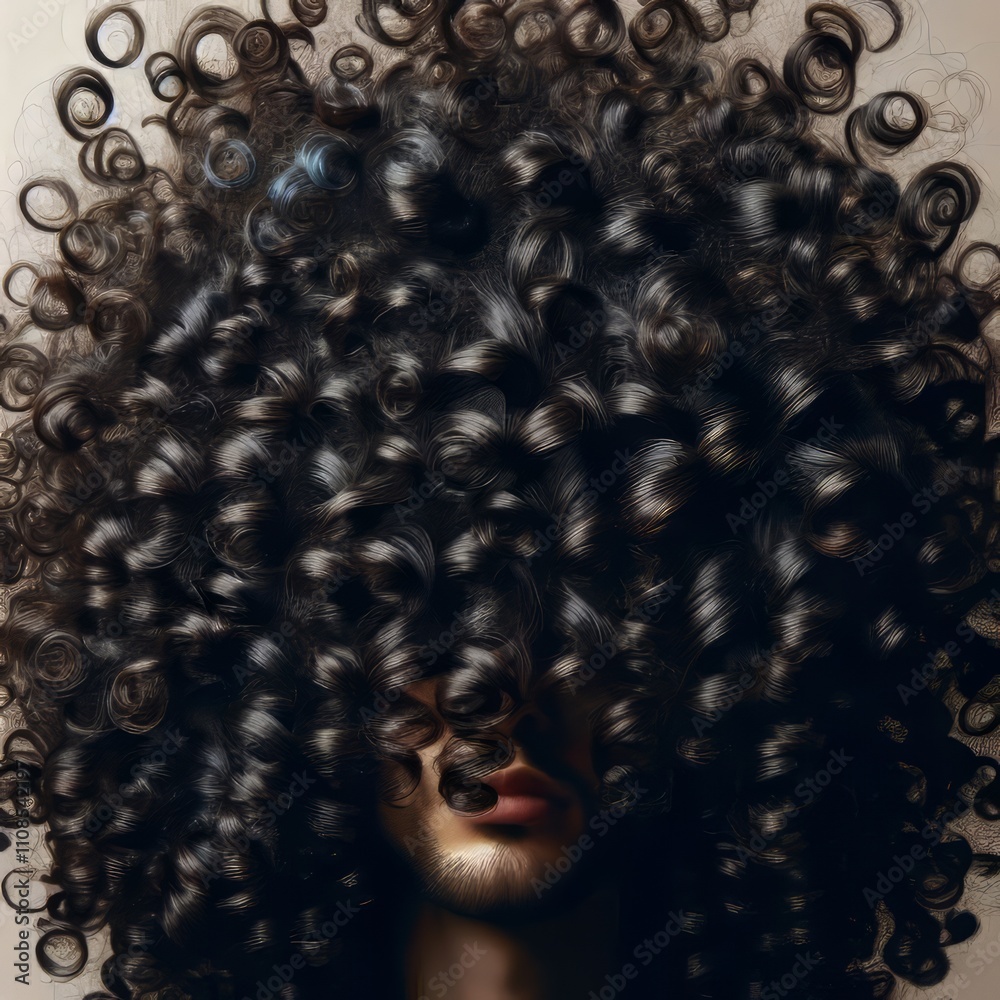 Curly Hair Volume and Texture Close up on voluminous curly hair Stock ...