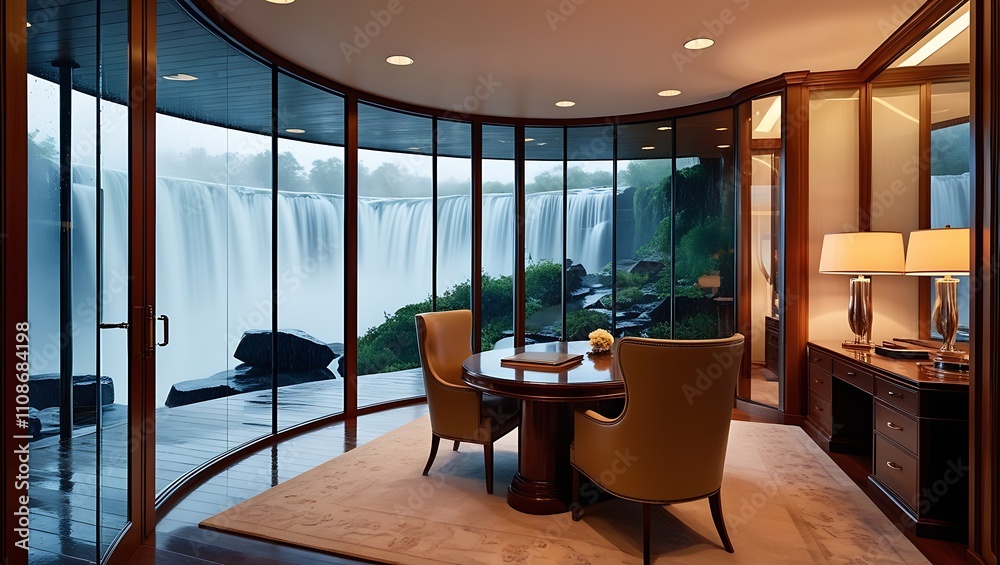 This stunning 8K image showcases the epitome of luxury in an office ...