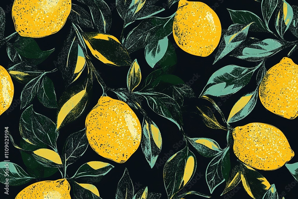 Seamlessly tiling fruit-themed professional background, designed with ...