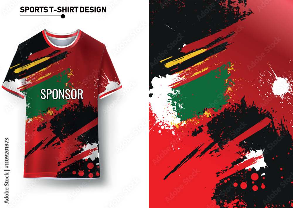Sports t-shirt jersey design concept, sports jersey concept with front ...