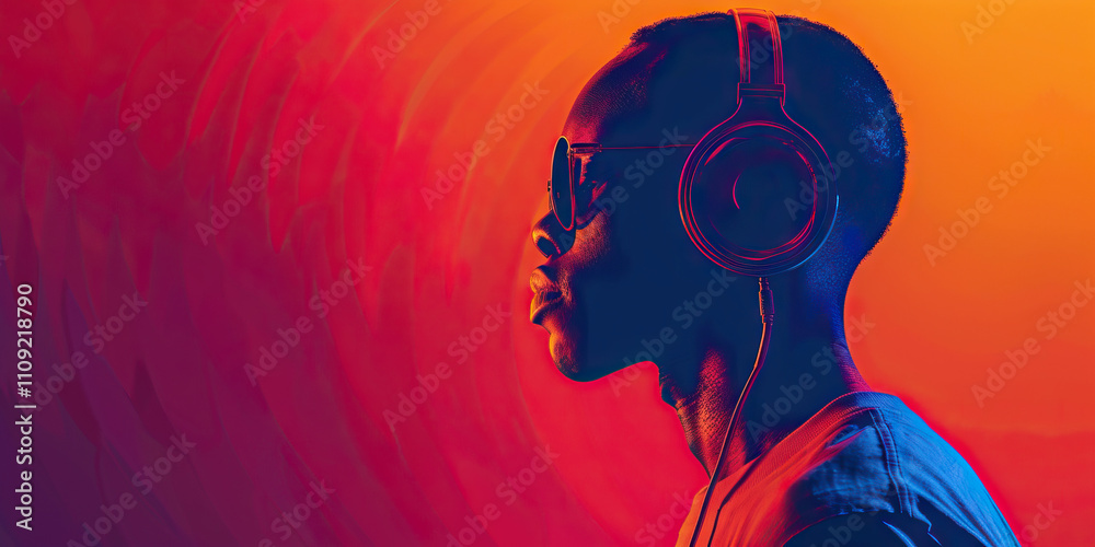 Music (CD Player): A figure listening to music on a portable CD player ...