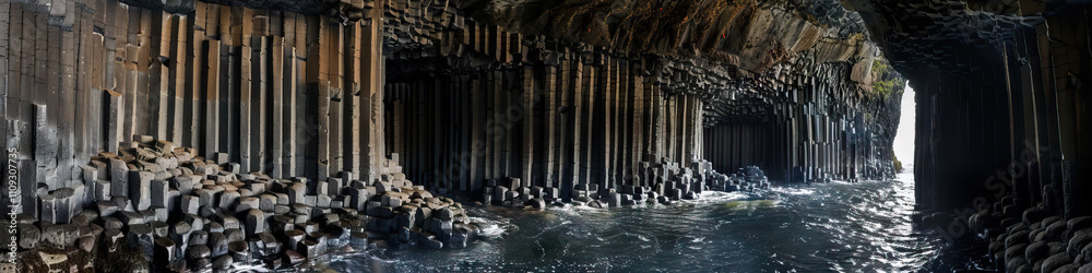 Fingal's Cave in Scotland: A Cave with Hexagonal Basalt Columns ...