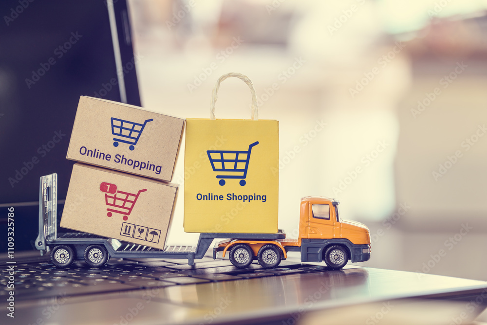Online shopping, e-commerce industry, delivery services, and the ...