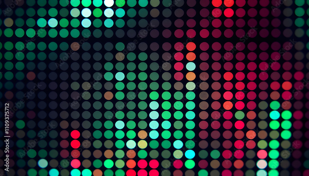 Macro image of pixels of a CRT screen. You will see an arrangement of 3 ...