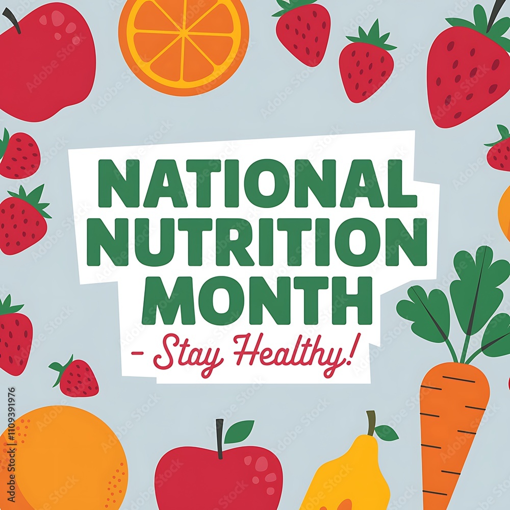National Nutrition Month Promotes Healthy Eating Habits Stock ...