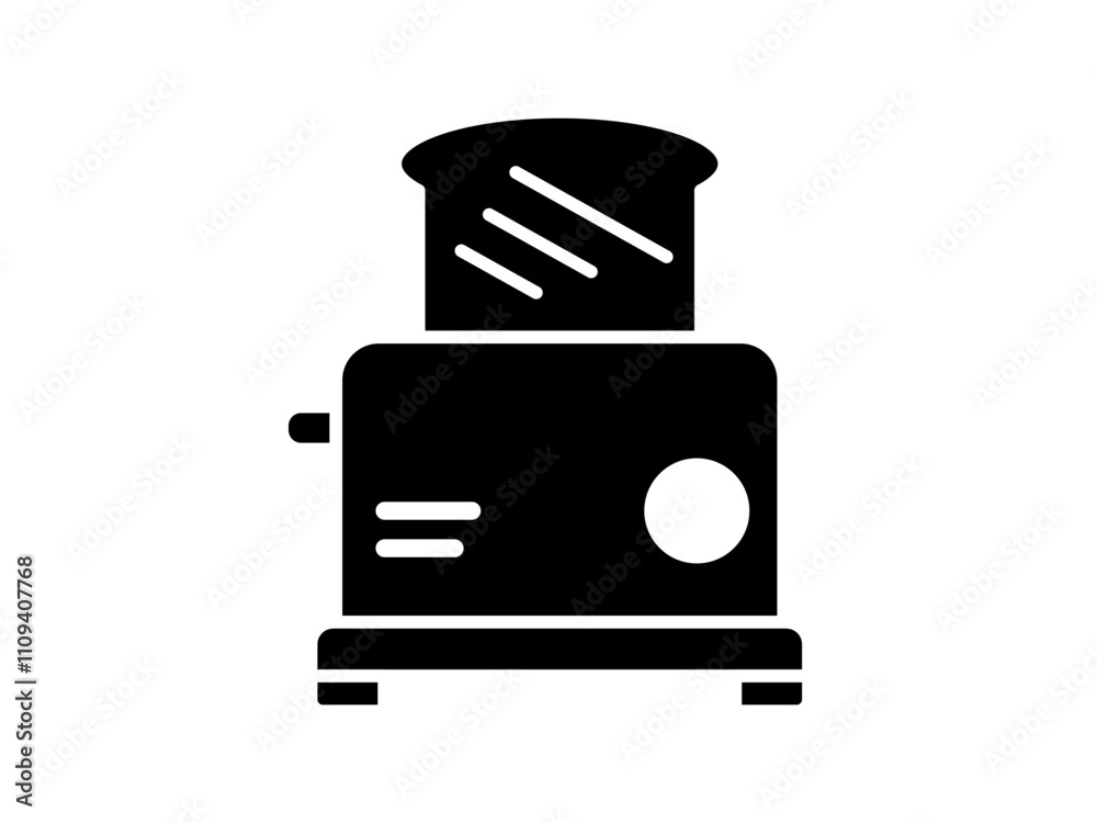 Bread toaster icon, flat style pictogram for ui or ux mobile app ...