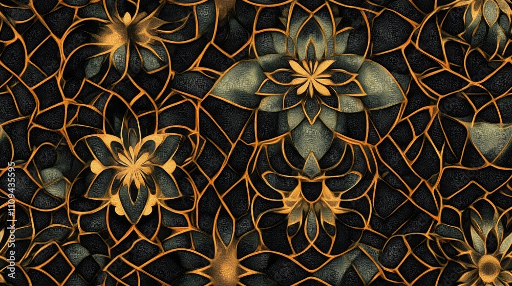 Seamless high definition geometric pattern showcasing intricate ...