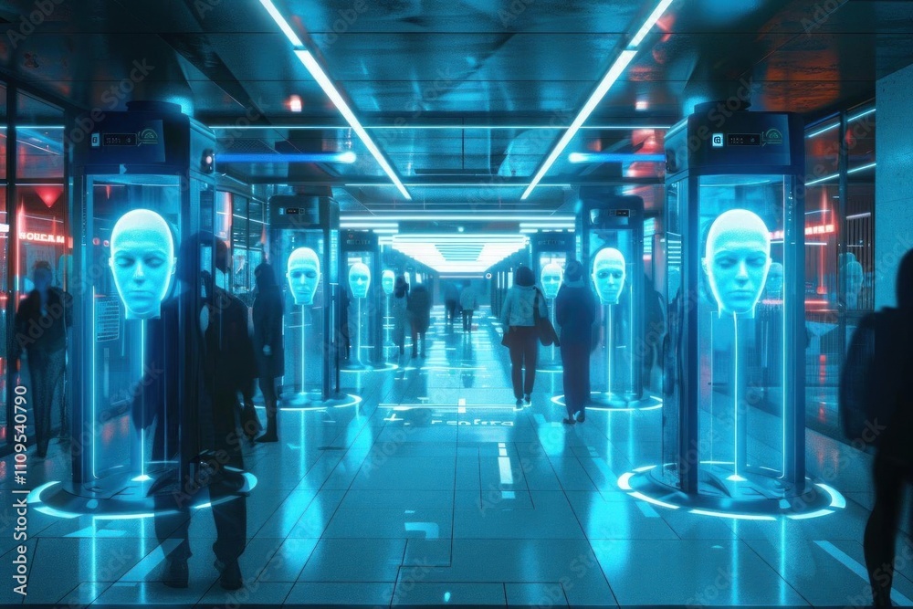 A futuristic security checkpoint using both facial and iris recognition ...
