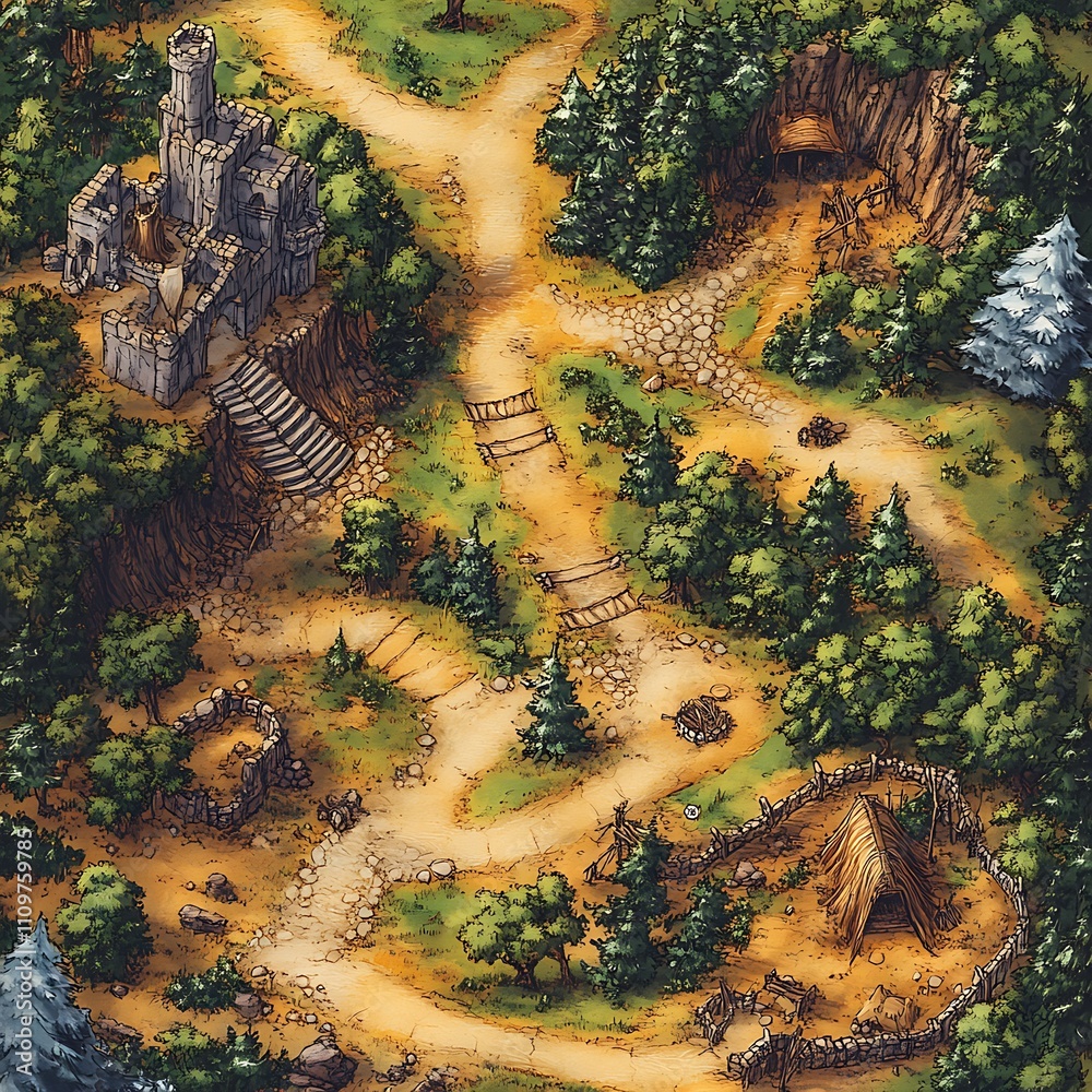 Fantasy Map, Medieval Terrain, Adventure Path, RPG, Game, Exploration ...