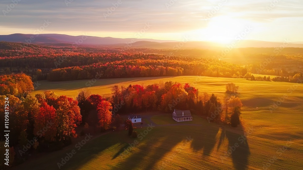 2025" created by colorful fall foliage across a wide field. Stock Photo ...