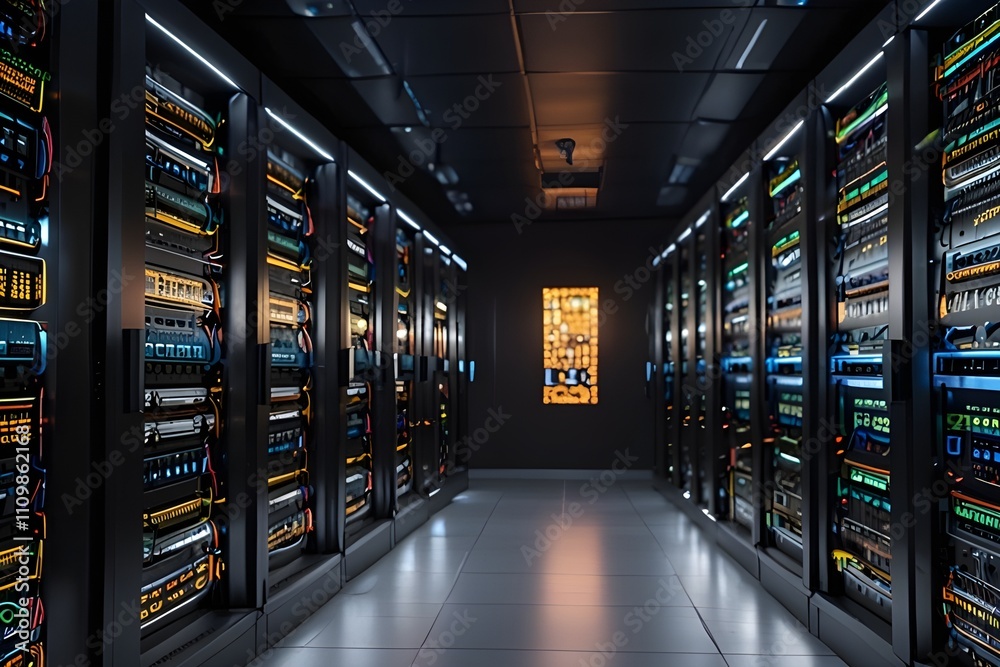 Hyper detailed close up of futuristic Al supercomputer showcasing ...