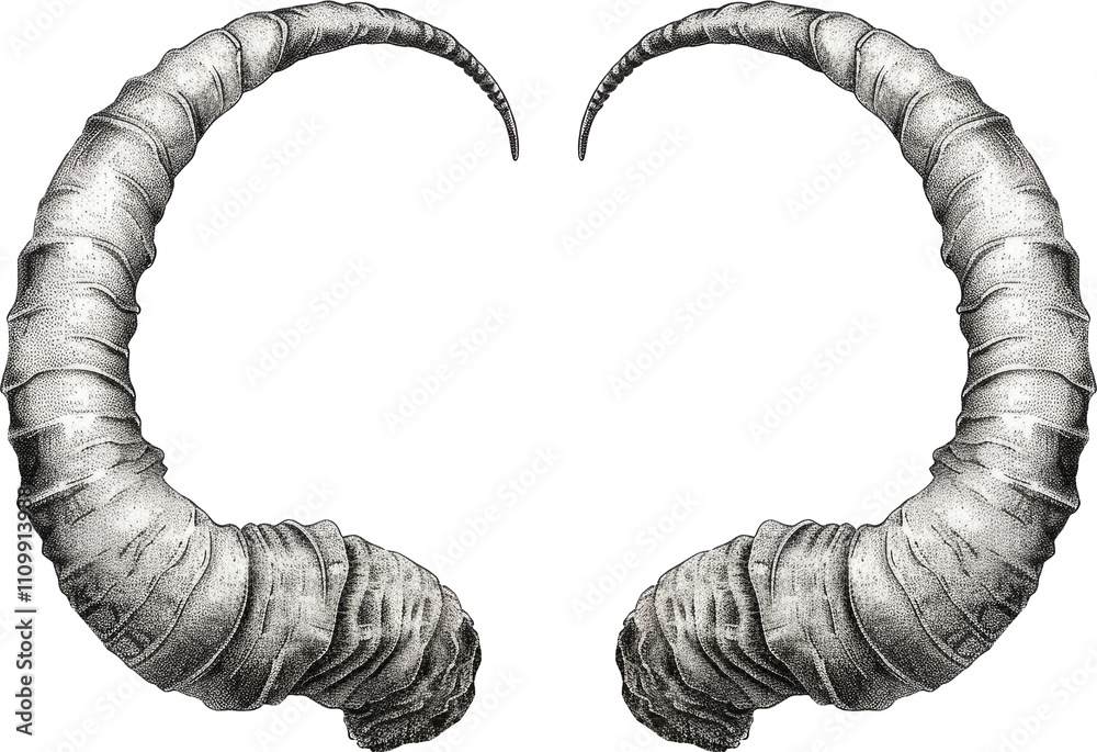 Gothic horns collage element on transparent background, Horns grunge ...