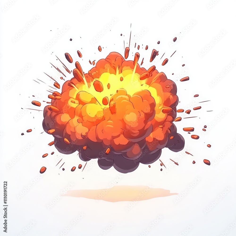 Cartoon explosion illustration. Stock Illustration | Adobe Stock