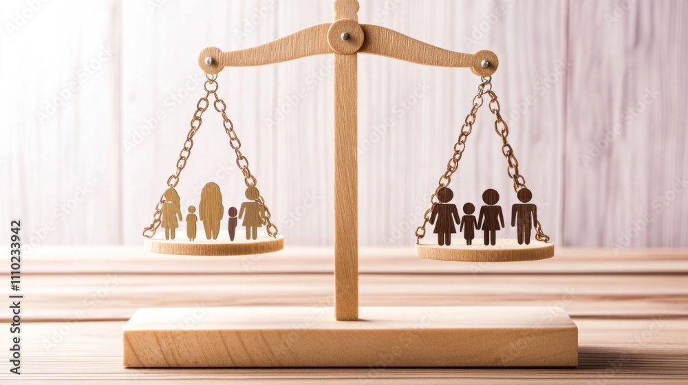 Stock-Foto „An abstract representation of gender equality in leadership ...