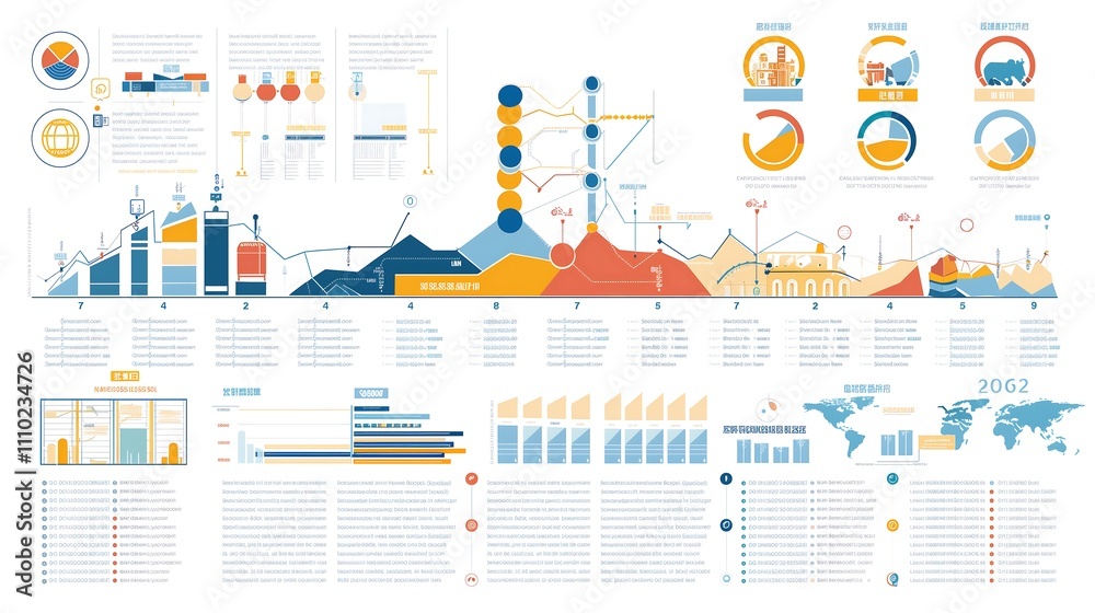 Infographic design showing a timeline graph for product launches ...