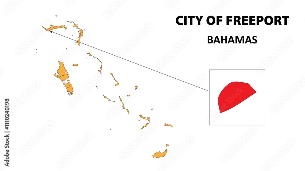 City of Freeport Map is highlighted on the Bahamas map with detailed ...