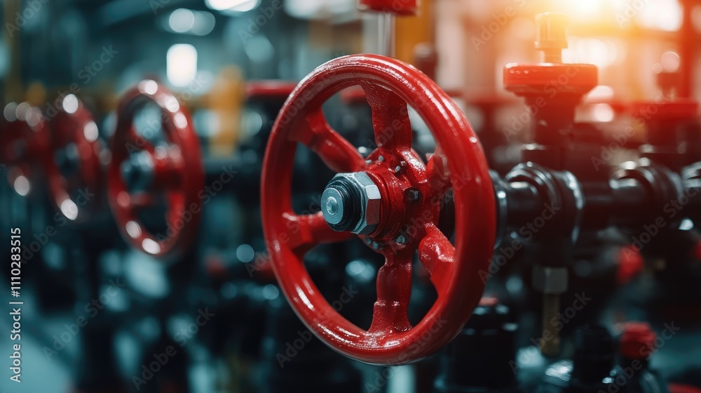 Industrial fire sprinkler system installation with detailed pipe ...