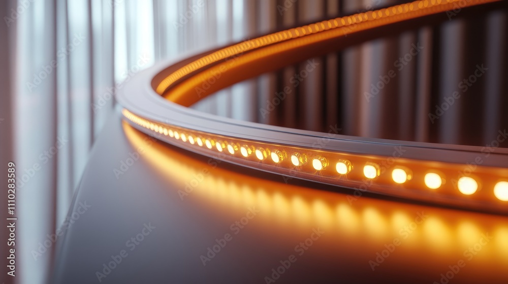LED strip lighting integrated into modern stretch ceiling design for ...