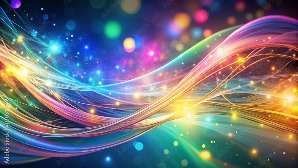 Enchanting Animated Background of Colorful Magic Strings and Strands ...