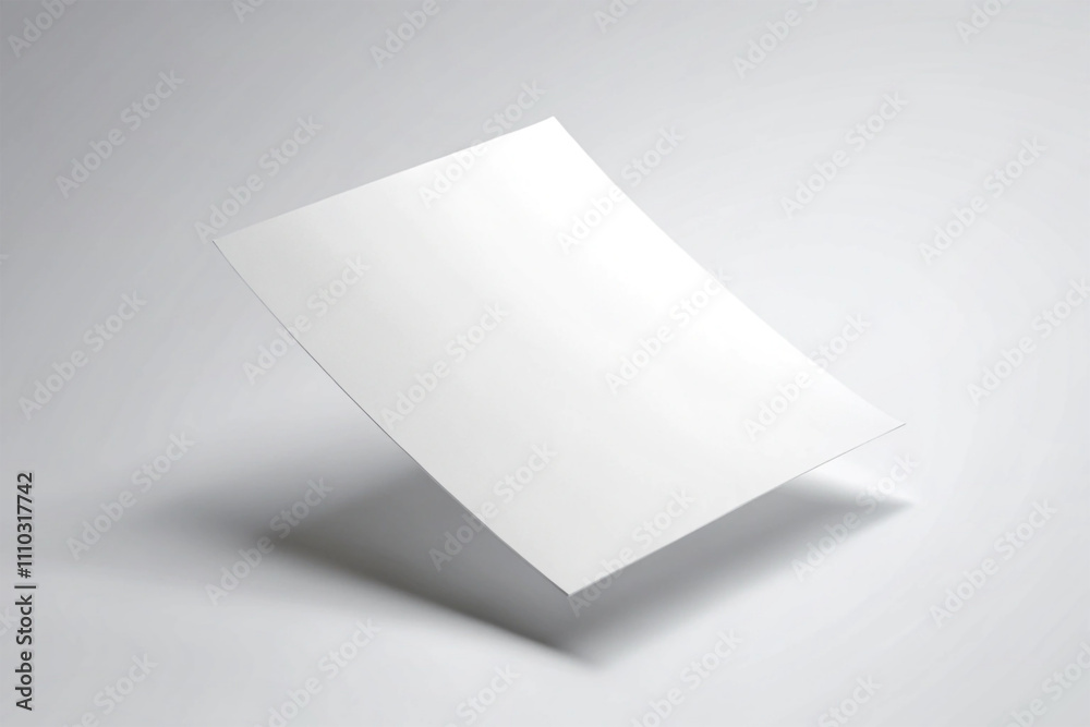 Blank paper sheets for brochure on grey background. Leaflet, Flyer Mock ...