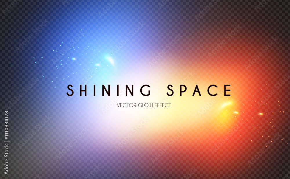 Motion transparent light effect. Shining rainbow beams magic background ...