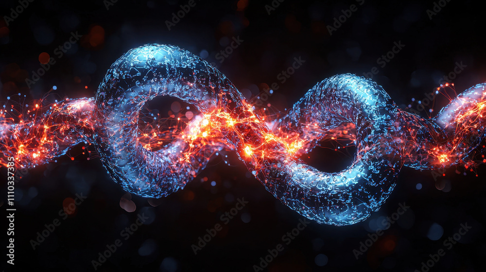 Atomic Number and Chemical Bonding. A vibrant, swirling infinity symbol ...