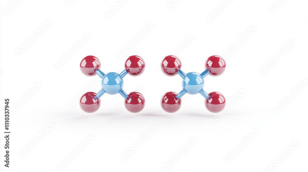 Atomic Number and Chemical Bonding. A molecular model depicting a ...