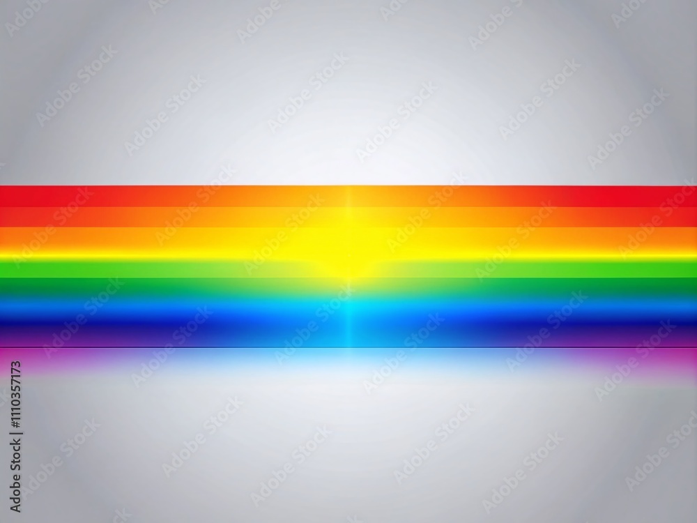 Minimalist Schematic Banner of the Visible Spectrum of Light with a ...
