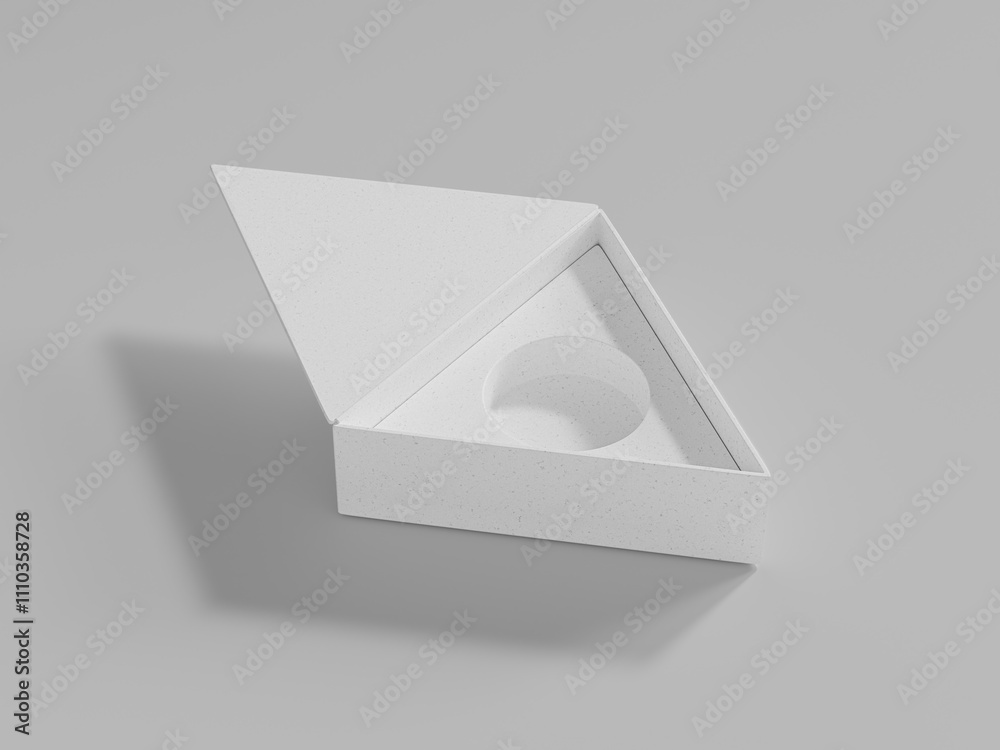 flip-open empty designs triangle packaging with product lock tray ...