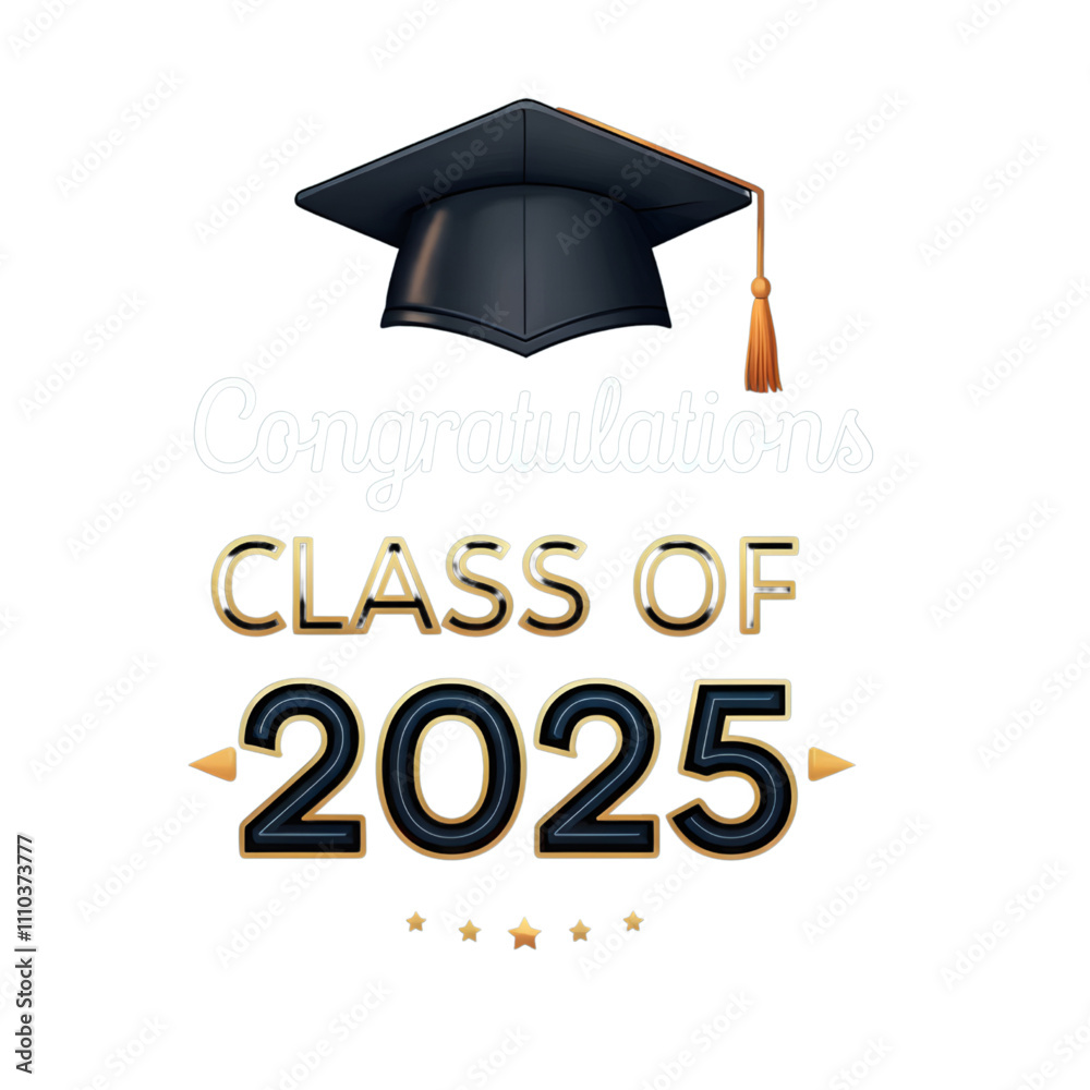 Congratulations Class of 2025. Graduation typography design. svg png ...