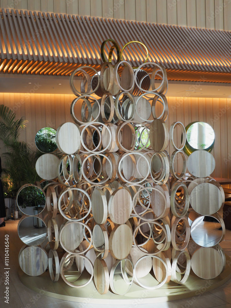 TOKYO, JAPAN - November 29, 2024: A Christmas tree, designed by ...