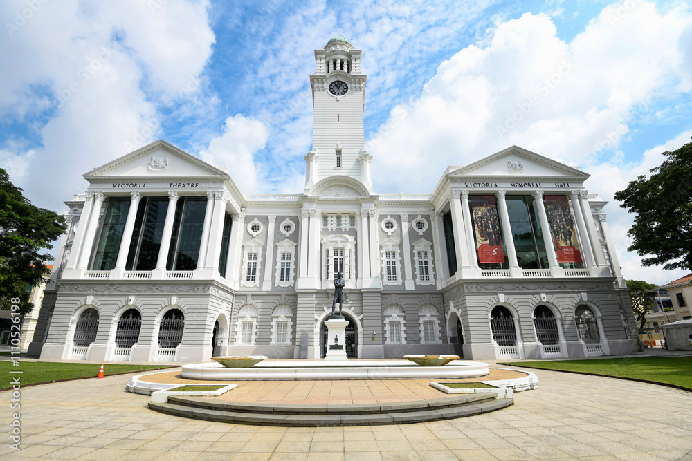 Singapore- July 13, 2024: Building view of the oldest Victoria Theatre ...