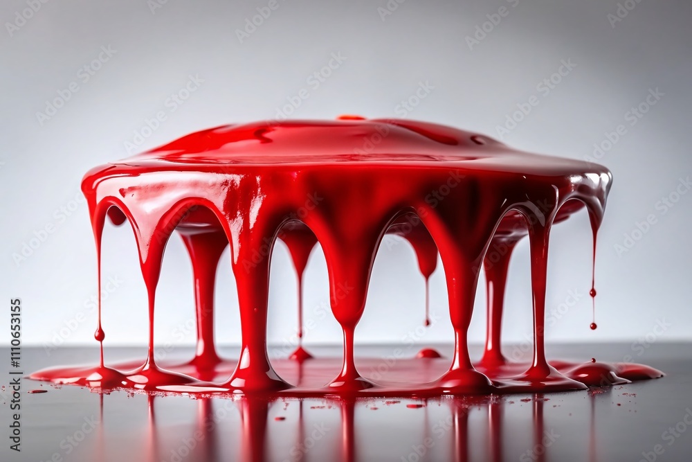 Captivating Product Photography of Melted Blood Dripping on a Crisp ...