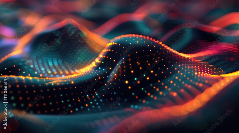 Connections Between Different Vibrations In Abstract Wave Art, Abstract ...