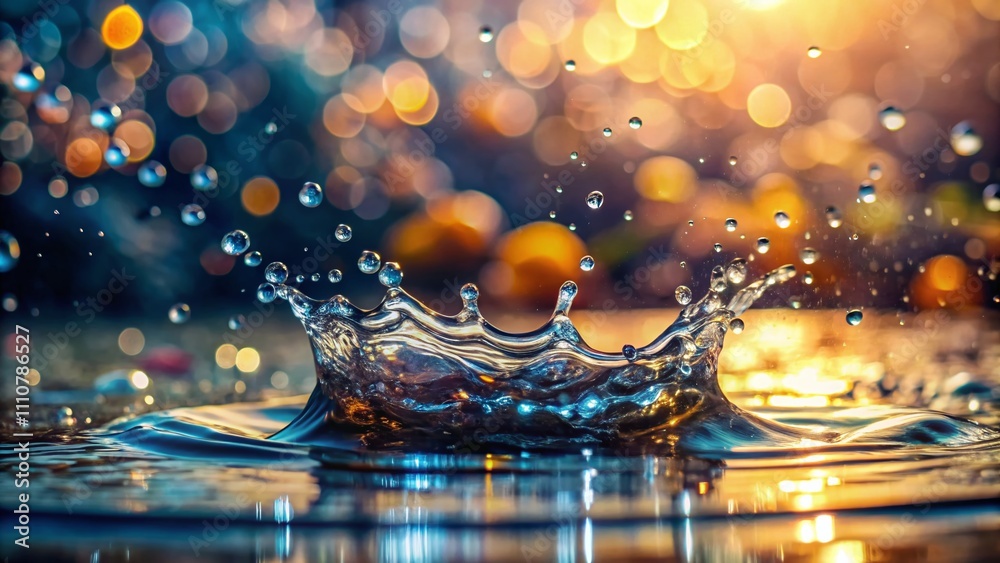 Stunning Bokeh Effect of Water Droplets Exploding on Impact with Ground ...