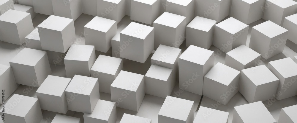 Geometric 3D cube pattern with square tiles, perfect for modern design ...