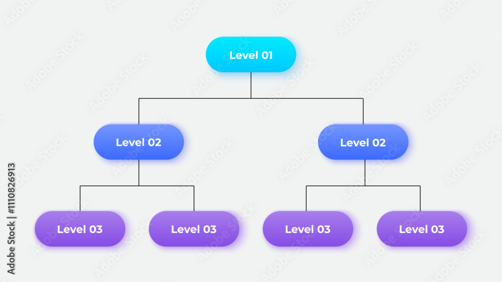 Business hierarchy chart infographics. Corporate organizational structure graphic elements with ...