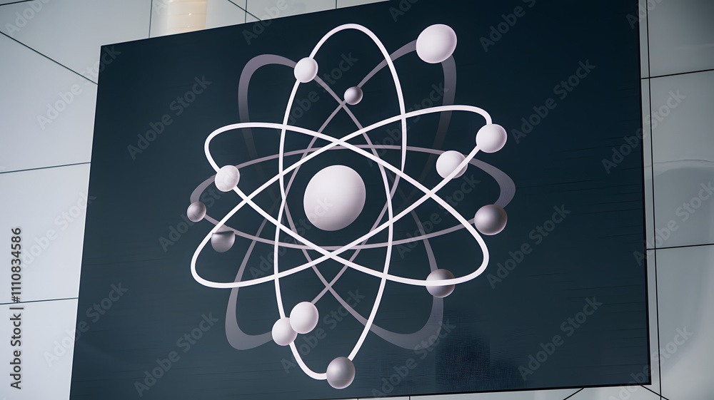 Atomic splitting diagram showing the process of nuclear fission, where ...