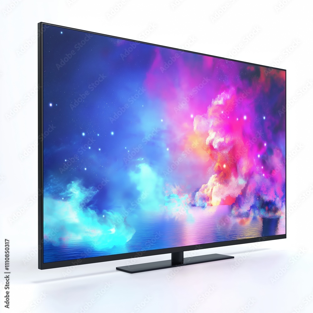 Ultrawide lcd monitor screen isolated on white background, Front view ...