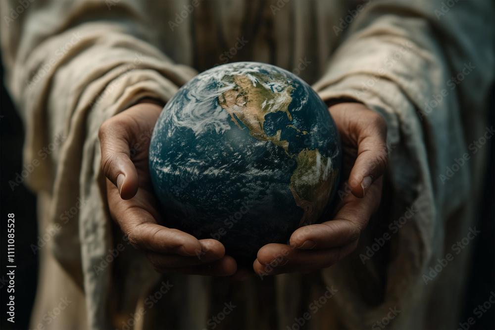 Jesus Christ Holding the Globe in His Hand: A Powerful Symbol of Divine ...