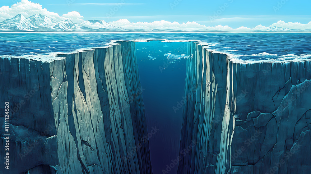 Diagram of an oceanic trench, illustrating the subduction zone where ...