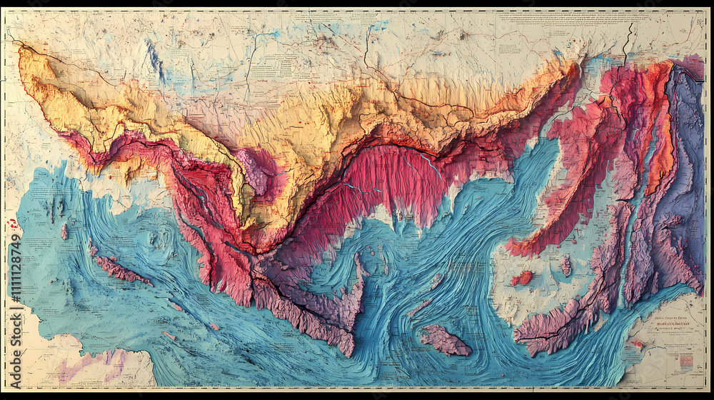 An earthquake epicenter map showing tectonic plate boundaries and ...