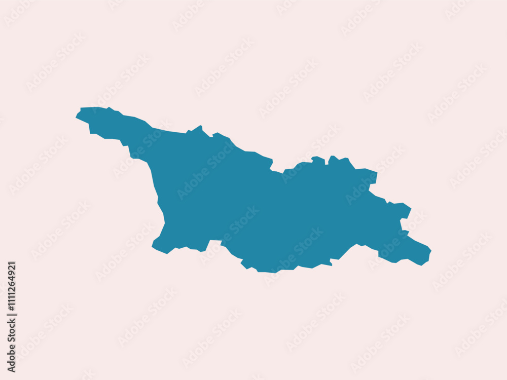 georgia map isolated on white background. Map of georgia. Vector ...