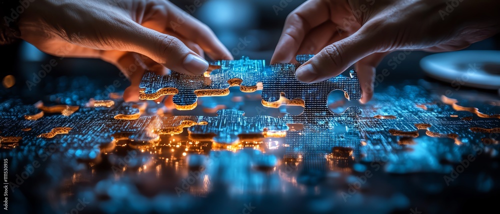 Conceptual abstract representation of digital transformation in the ...
